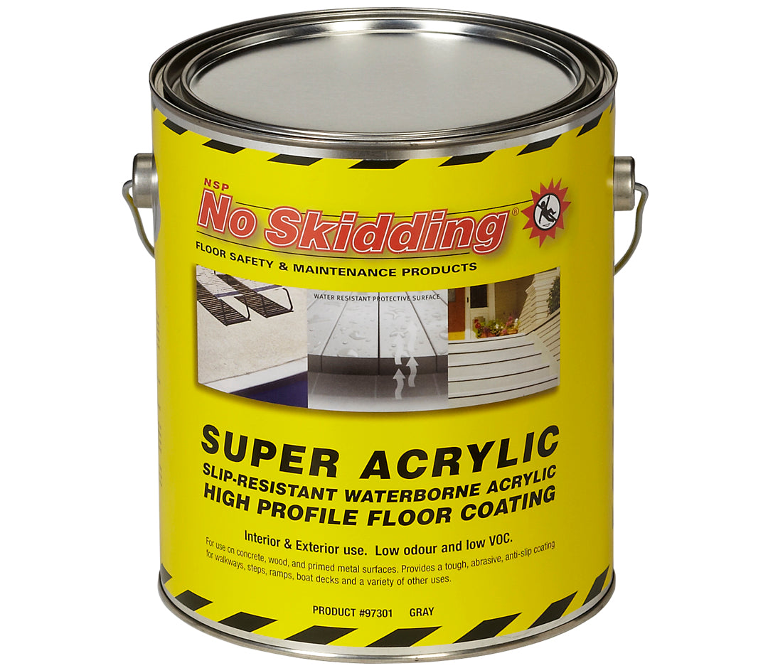 SUPER ACRYLIC Slip-Resistant Floor Coating with Integrated Grit (Water ...